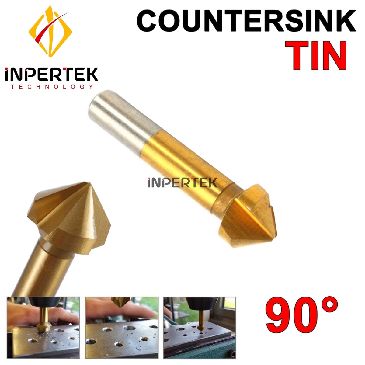 Countersink TIN Mata Bor HSS Champer Cutter Milling